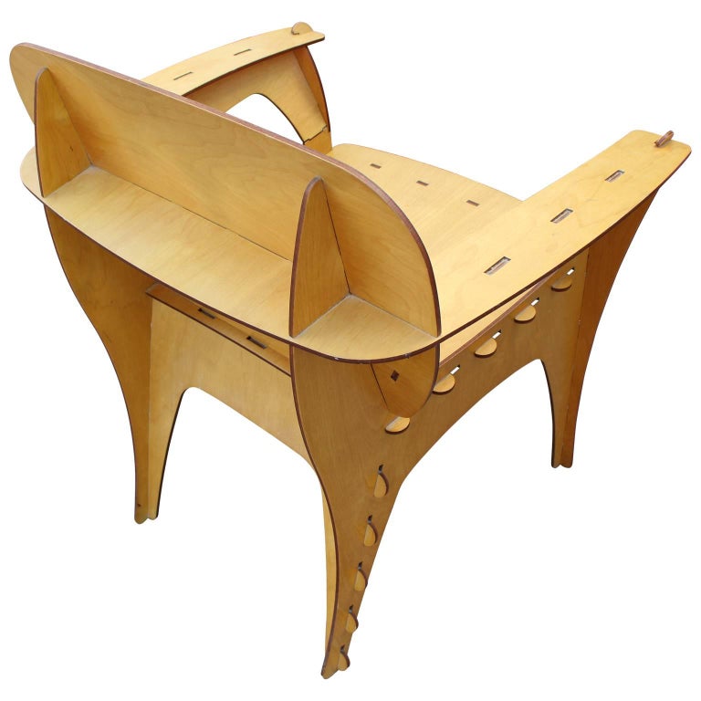 Modern Birch Plywood Design Puzzle Lounge Chair by David Kawecki at 1stDibs