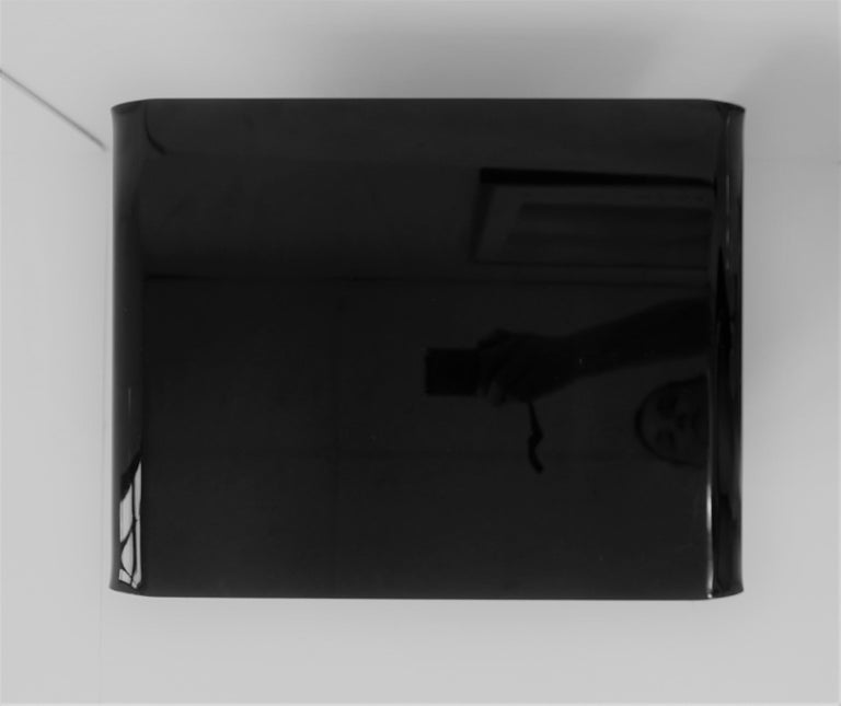 Modern Black Acrylic Waterfall Table For Sale at 1stDibs