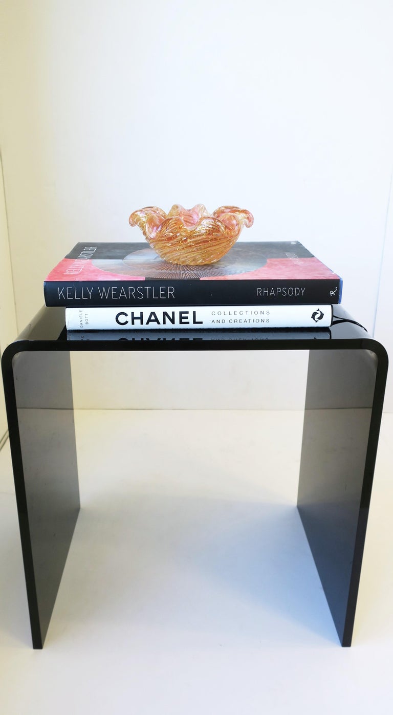 Modern Black Acrylic Waterfall Table For Sale at 1stDibs
