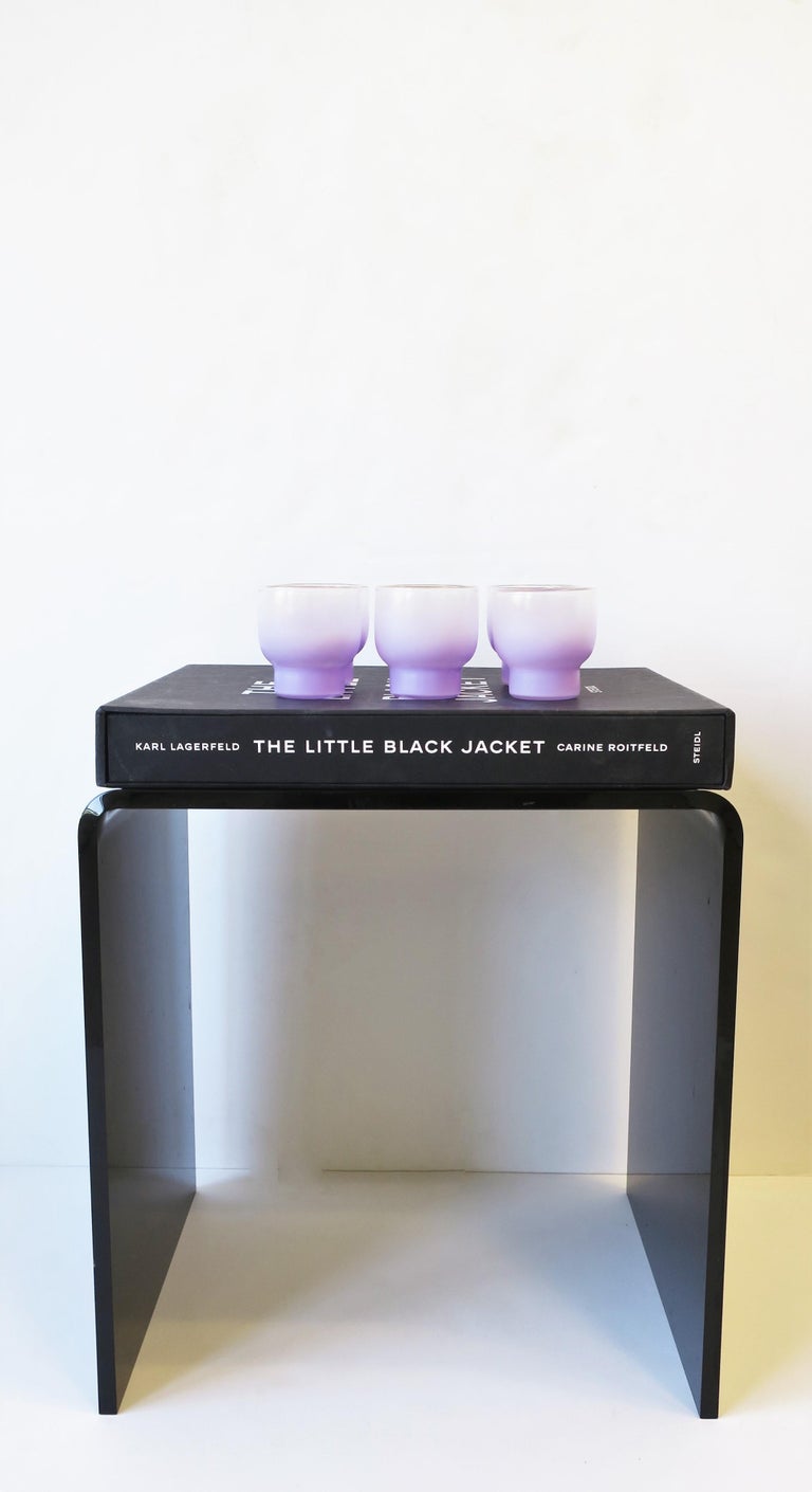 Modern Black Acrylic Waterfall Table For Sale at 1stDibs