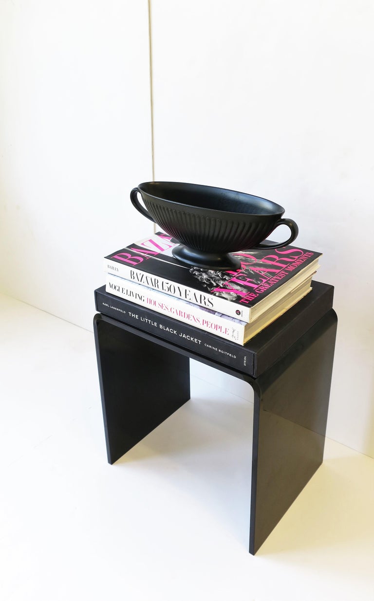 Modern Black Acrylic Waterfall Table For Sale at 1stDibs
