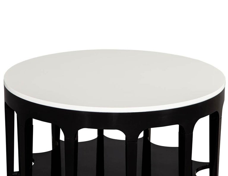 Modern Black and White Custom Center Table For Sale at 1stDibs