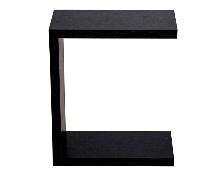 Modern Black C Table in Oak For Sale at 1stDibs
