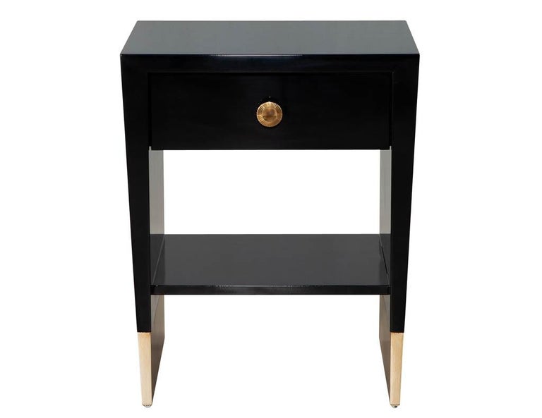 Modern Black Lacquered End Table by Jacques Garcia Baker Furniture ...