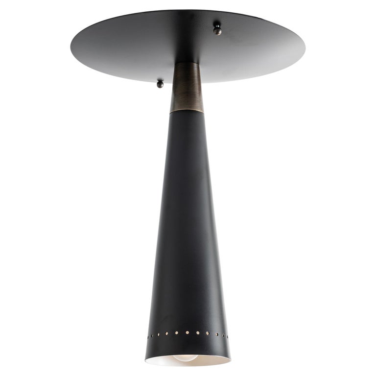 Modern Black Metal Ceiling Mount, Made in Italy For Sale at 1stDibs