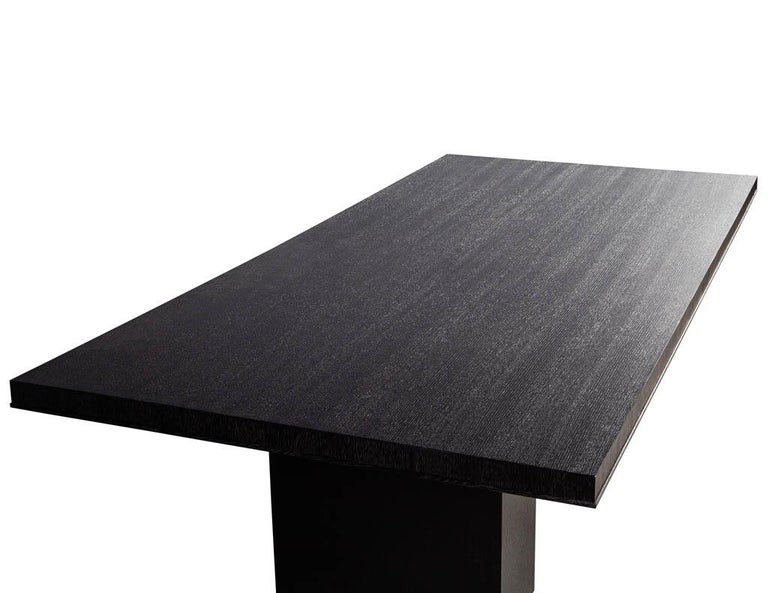 Modern Black Oak Dining Table at 1stDibs