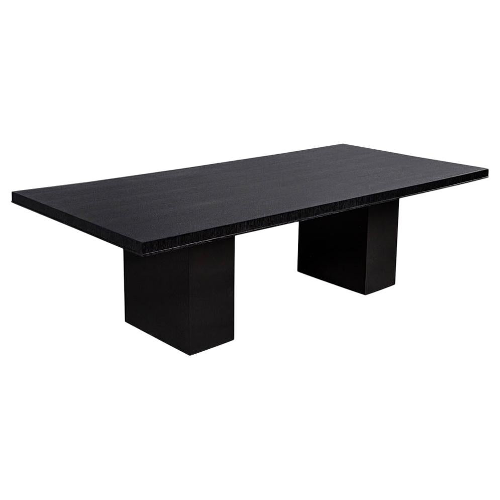 Modern Black Oak Dining Table at 1stDibs