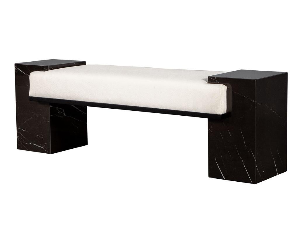 Modern Black Porcelain Bench at 1stDibs