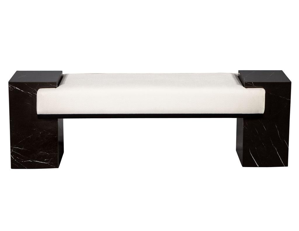 Modern Black Porcelain Bench at 1stDibs