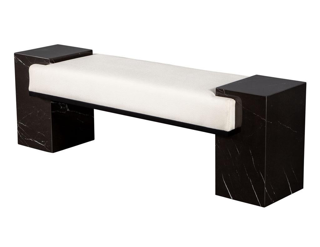 Modern Black Porcelain Bench at 1stDibs