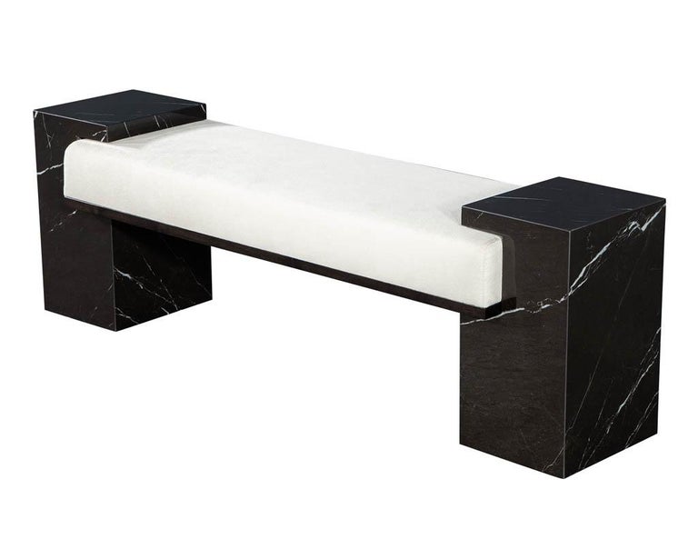 Modern Black Porcelain Bench For Sale at 1stDibs