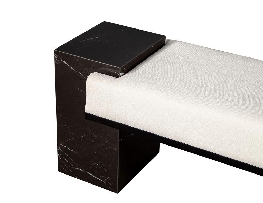 Modern Black Porcelain Bench at 1stDibs