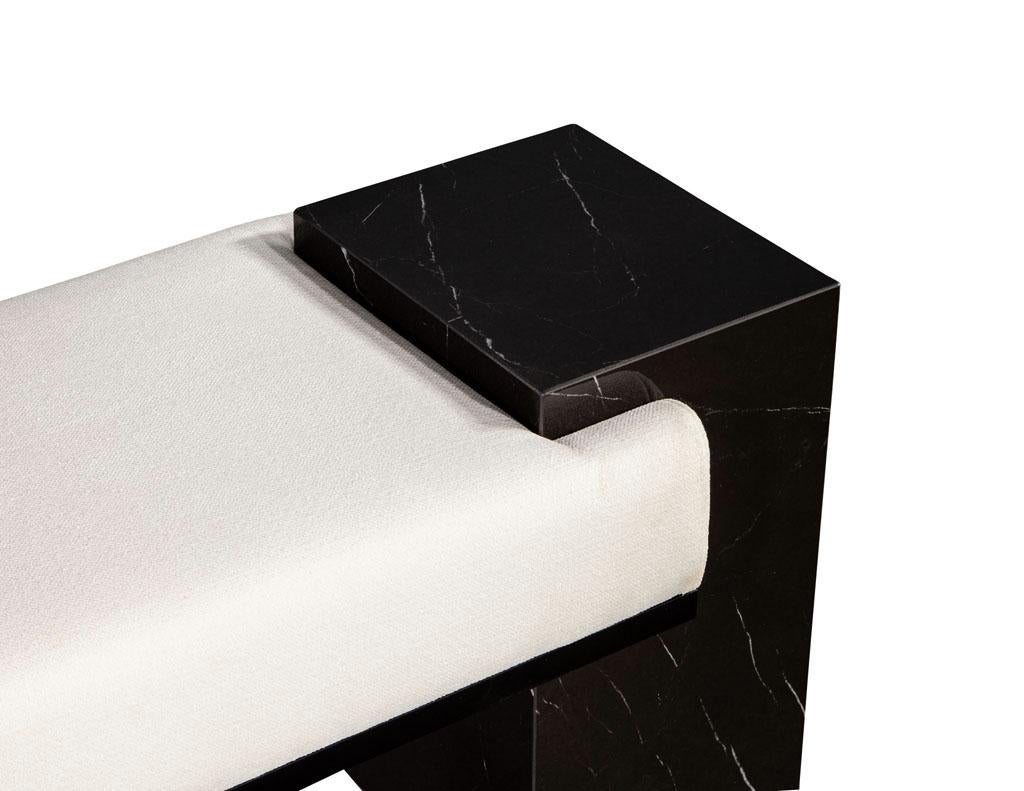 Modern Black Porcelain Bench at 1stDibs