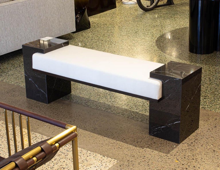 Modern Black Porcelain Bench For Sale at 1stDibs
