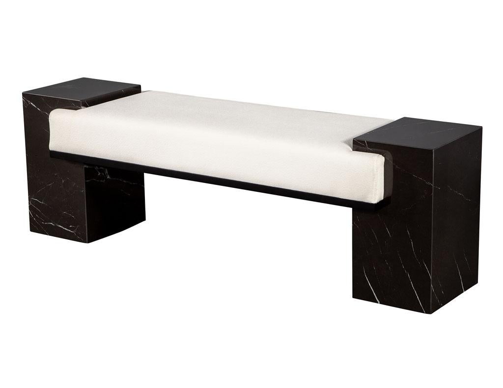Modern Black Porcelain Bench at 1stDibs