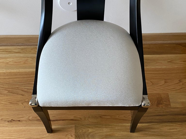 Modern Black Splat-Back Dining Chairs, Set of Four at 1stDibs