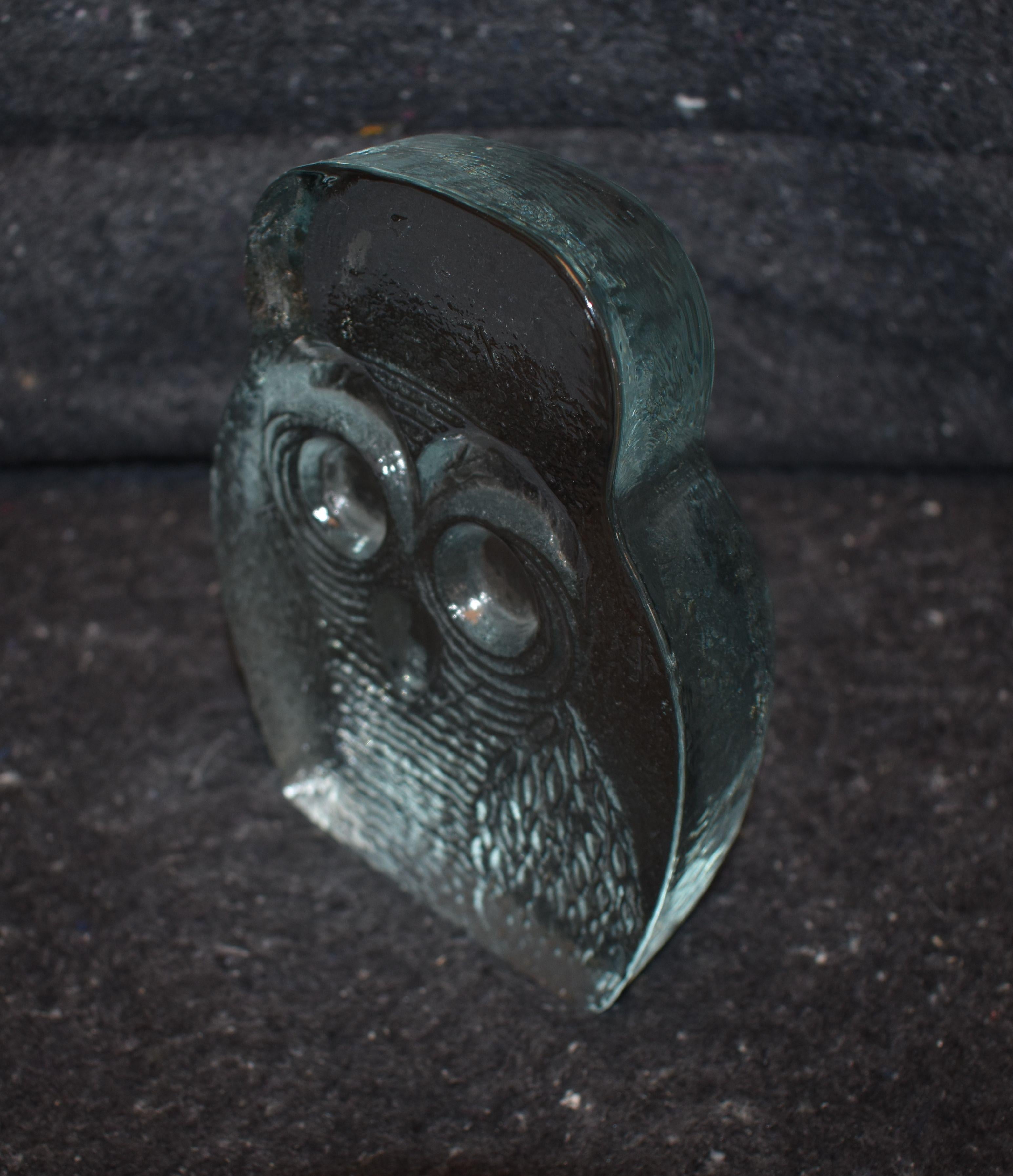 Modern Blenko Glass Owl Bookends For Sale at 1stDibs | blenko owl ...