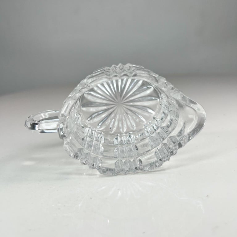 Modern Block Cut Glass Elegant Crystal Creamer Vintage Midcentury at ...