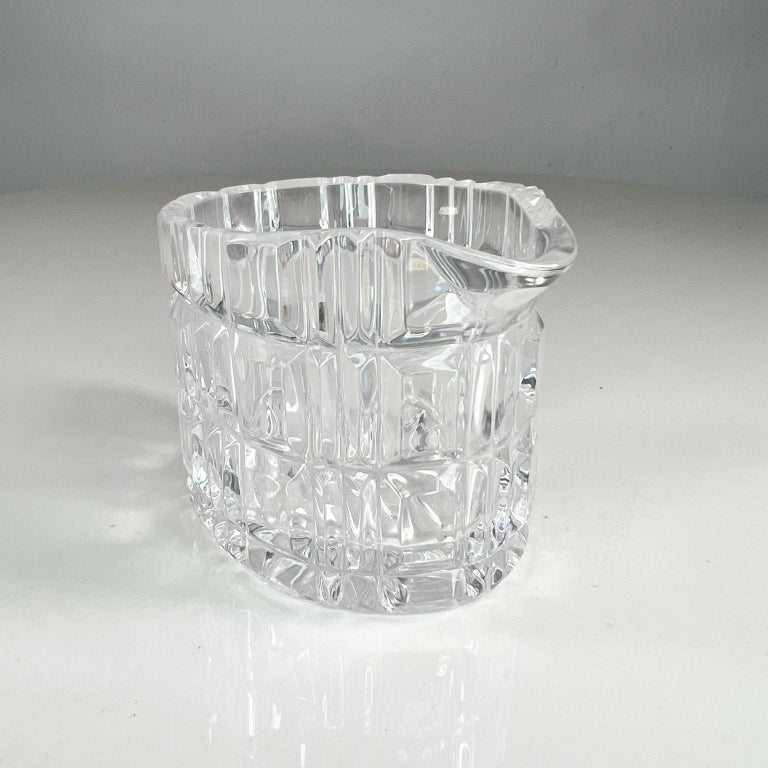 Modern Block Cut Glass Elegant Crystal Creamer Vintage Midcentury at ...