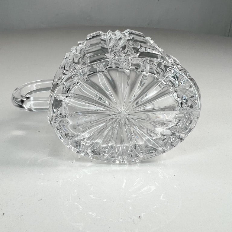 Modern Block Cut Glass Elegant Crystal Creamer Vintage Midcentury at ...