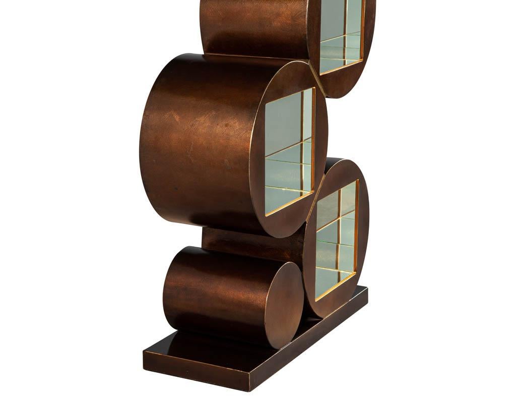 Modern Bookcase Etagere in Copper Colored Finish For Sale at 1stDibs