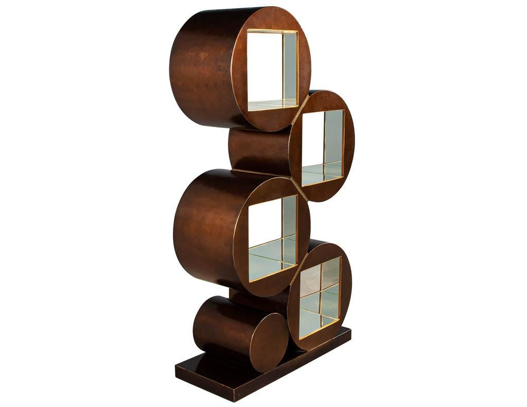 Modern Bookcase Etagere in Copper Colored Finish For Sale at 1stDibs