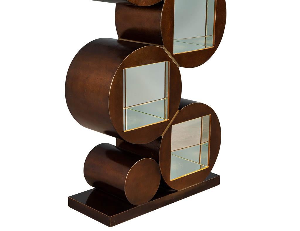 Modern Bookcase Etagere in Copper Colored Finish For Sale at 1stDibs