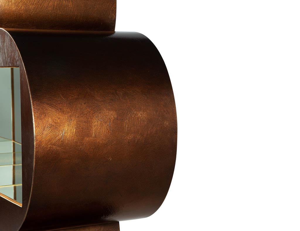 Modern Bookcase Etagere in Copper Colored Finish For Sale at 1stDibs