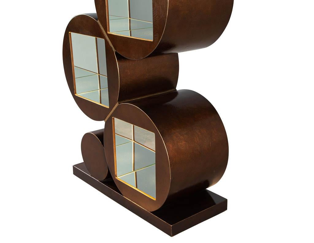 Modern Bookcase Etagere in Copper Colored Finish For Sale at 1stDibs
