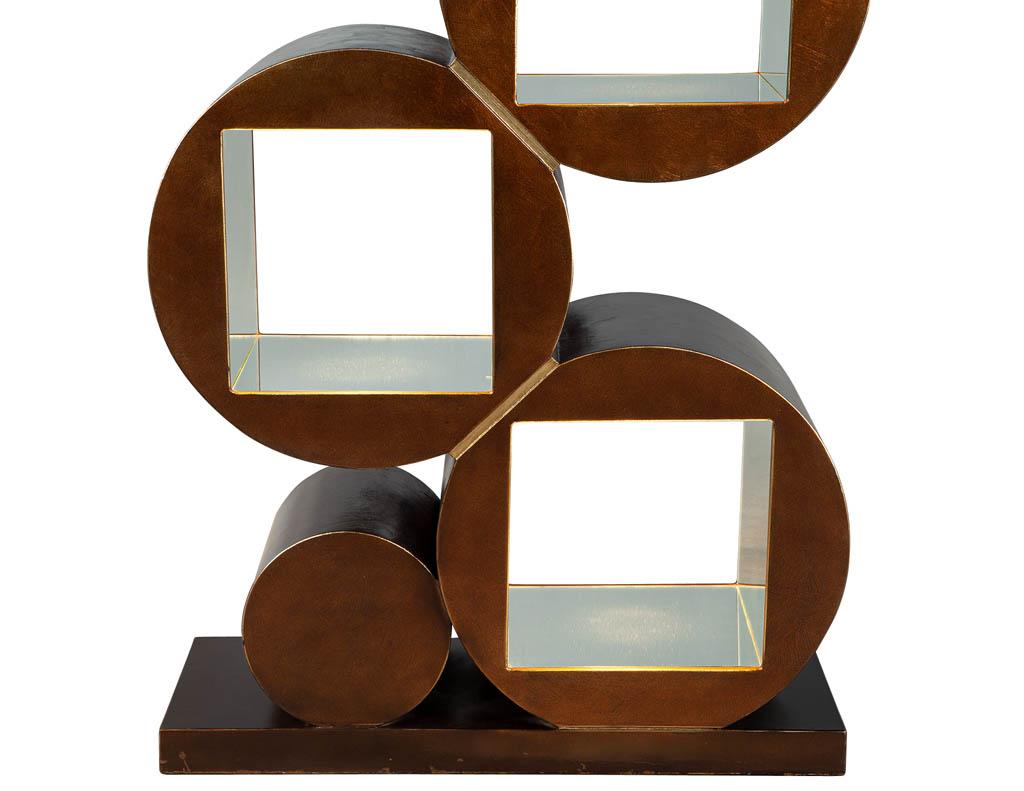 Modern Bookcase Etagere in Copper Colored Finish For Sale at 1stDibs
