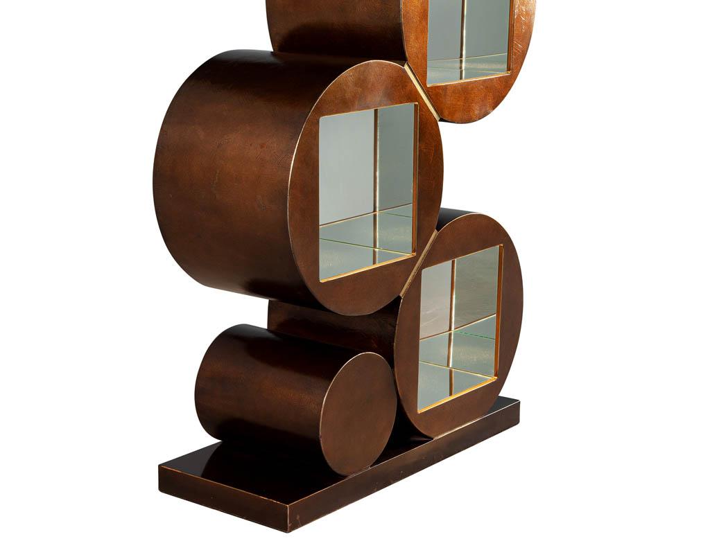 Modern Bookcase Etagere in Copper Colored Finish For Sale at 1stDibs