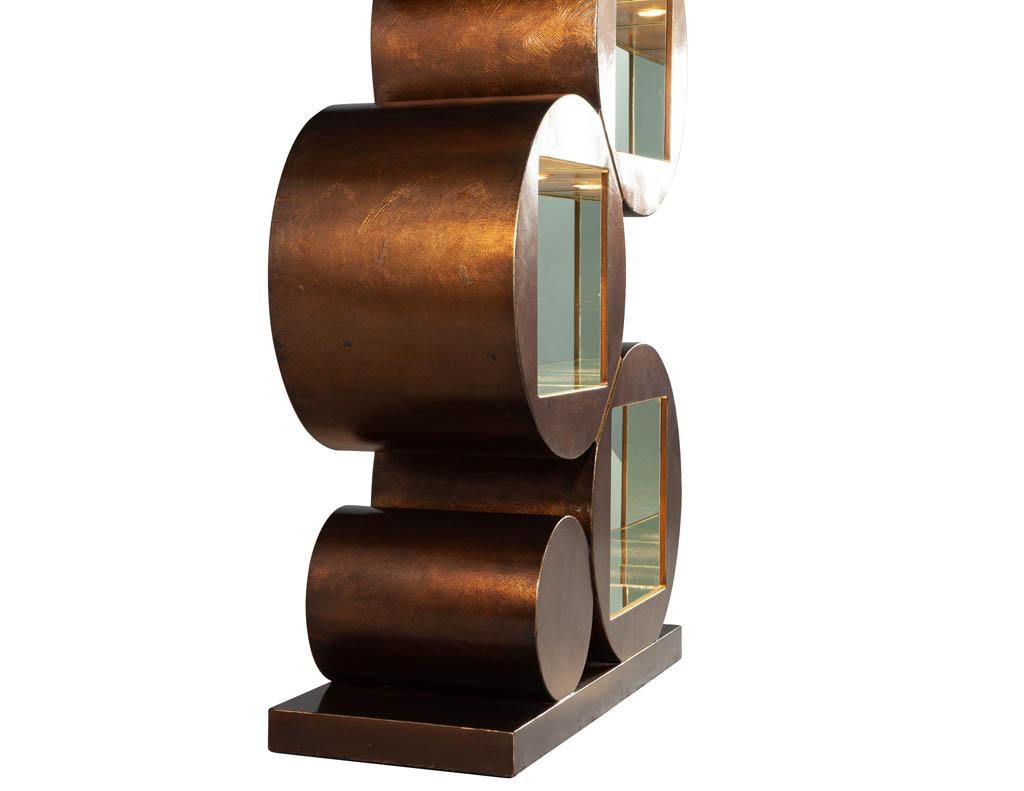 Modern Bookcase Etagere in Copper Colored Finish For Sale at 1stDibs