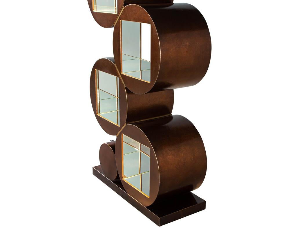 Modern Bookcase Etagere in Copper Colored Finish For Sale at 1stDibs