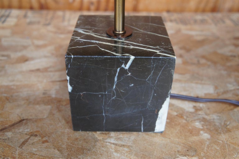 Modern Brass Arc Table Desk Lamp Adjustable Eyeball Marble Base ...