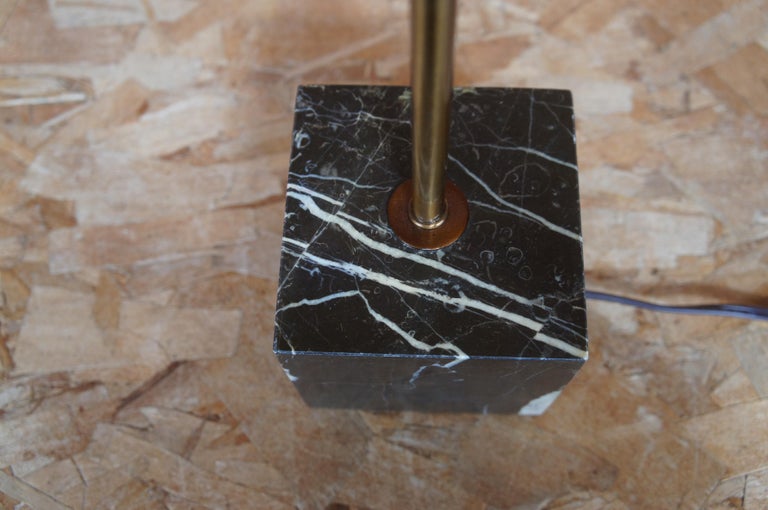 Modern Brass Arc Table Desk Lamp Adjustable Eyeball Marble Base ...