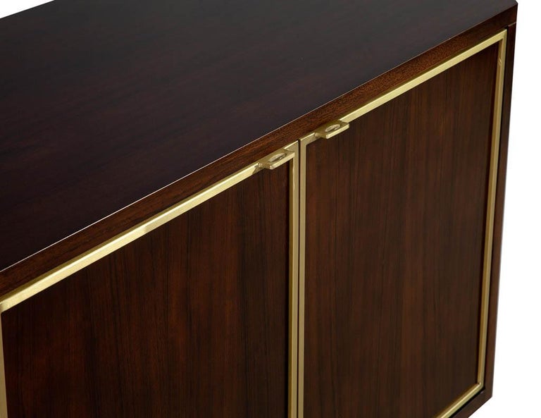 Modern Brass Detailed Sideboard Buffet Credenza at 1stDibs