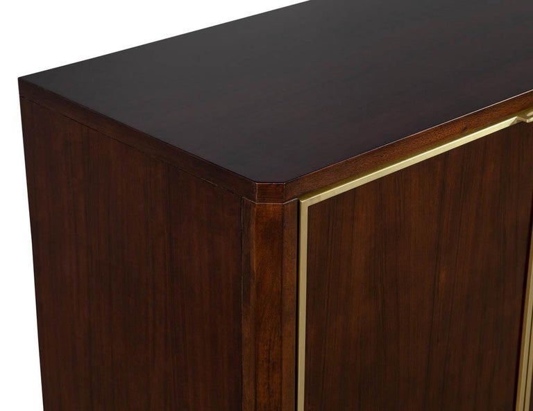 Modern Brass Detailed Sideboard Buffet Credenza at 1stDibs