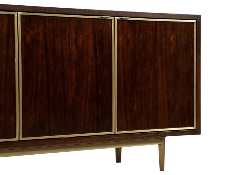 Modern Brass Detailed Sideboard Buffet Credenza at 1stDibs