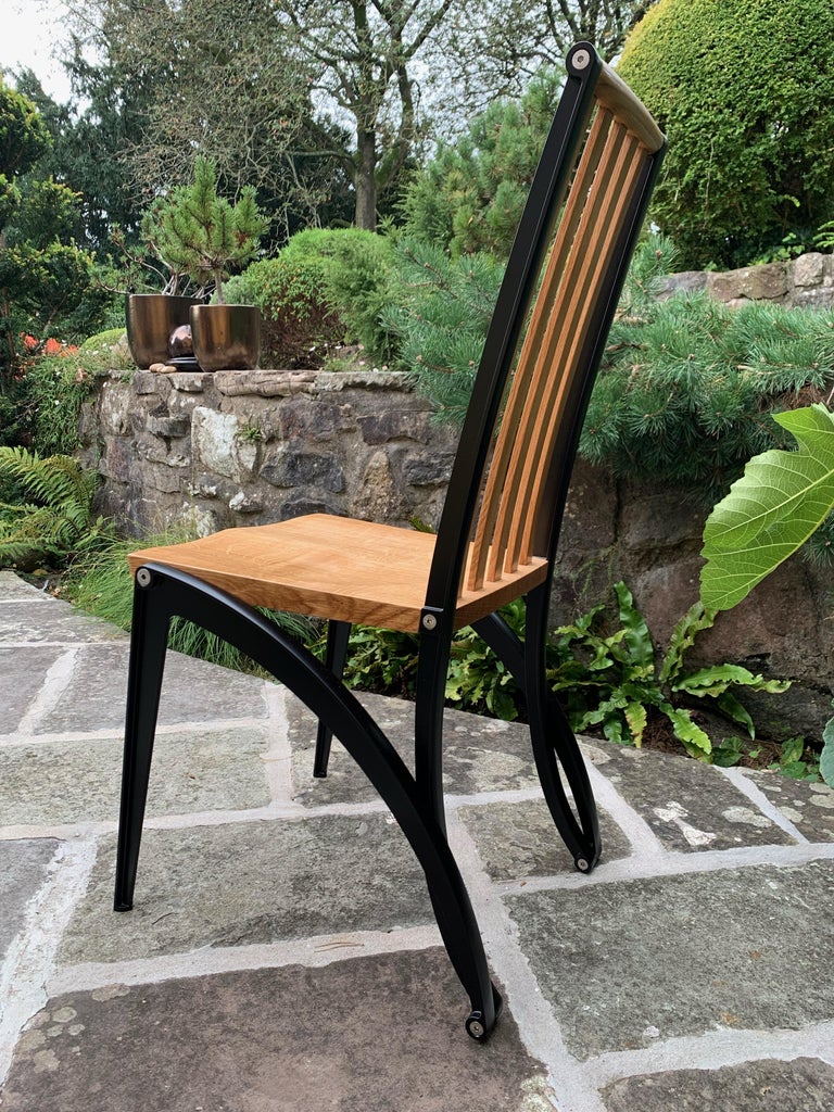 Modern British Dining Chair in Oak, 'Mantìde' Series, Sebastian ...