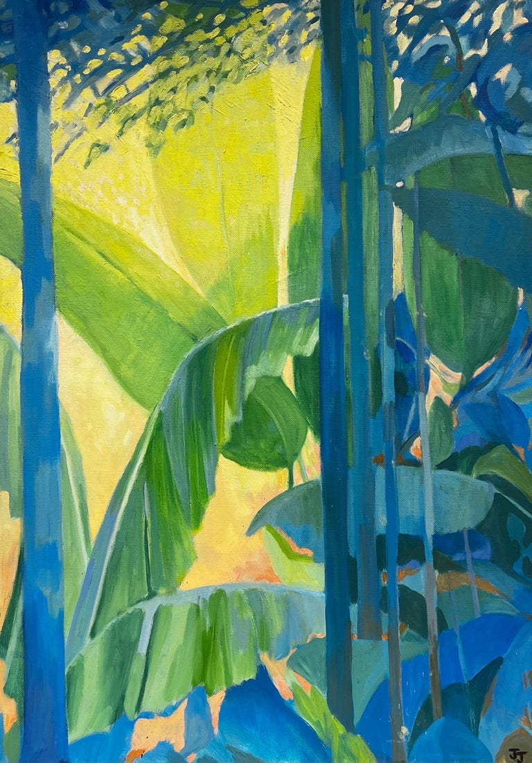 Modern British - Large Contemporary British Painting Stunning Garden ...