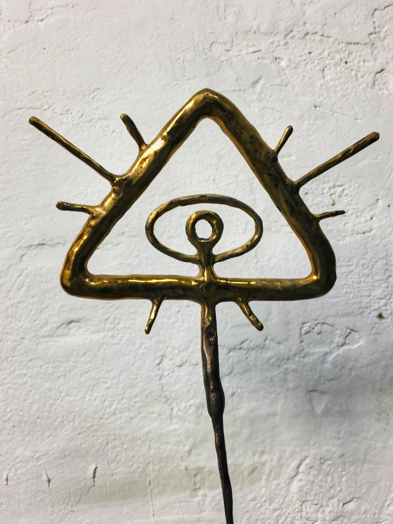 Modern Abstract Bronz Sculpture "Eye of Providence" For Sale at 1stDibs