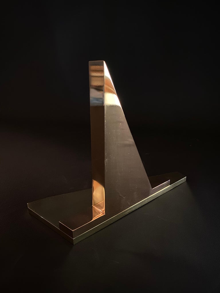 Modern bronze on brass sculptural object For Sale at 1stDibs