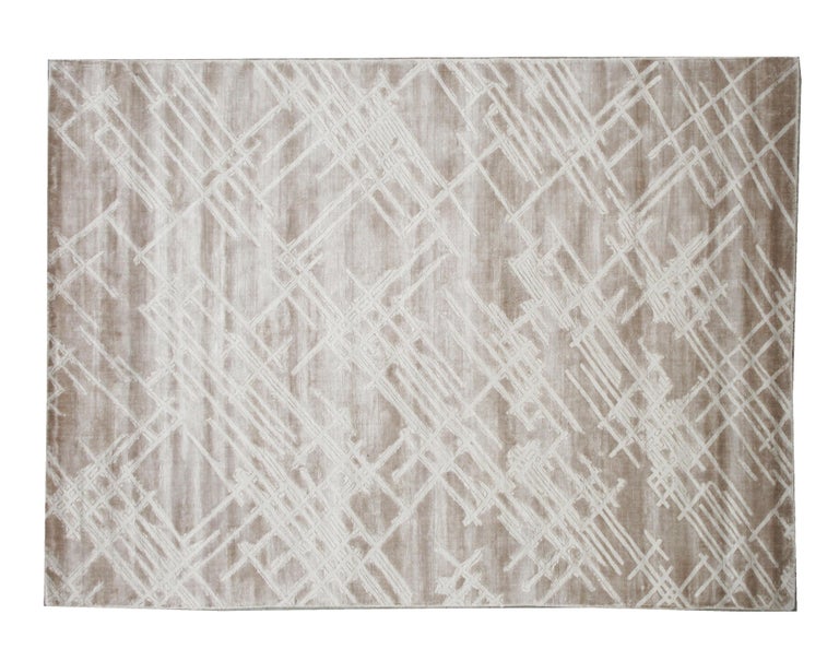 Modern Brown Textured Rug For Sale at 1stDibs