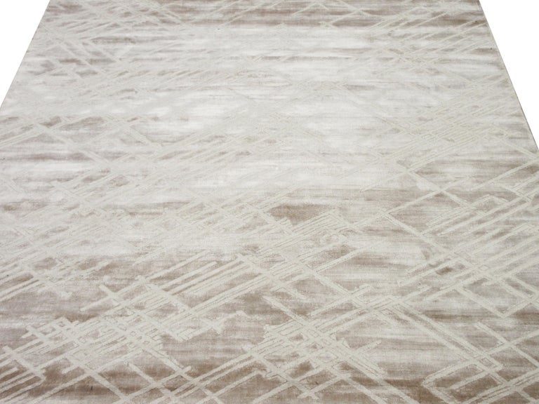 Modern Brown Textured Rug For Sale at 1stDibs