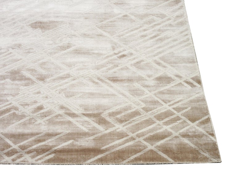 Modern Brown Textured Rug For Sale at 1stDibs