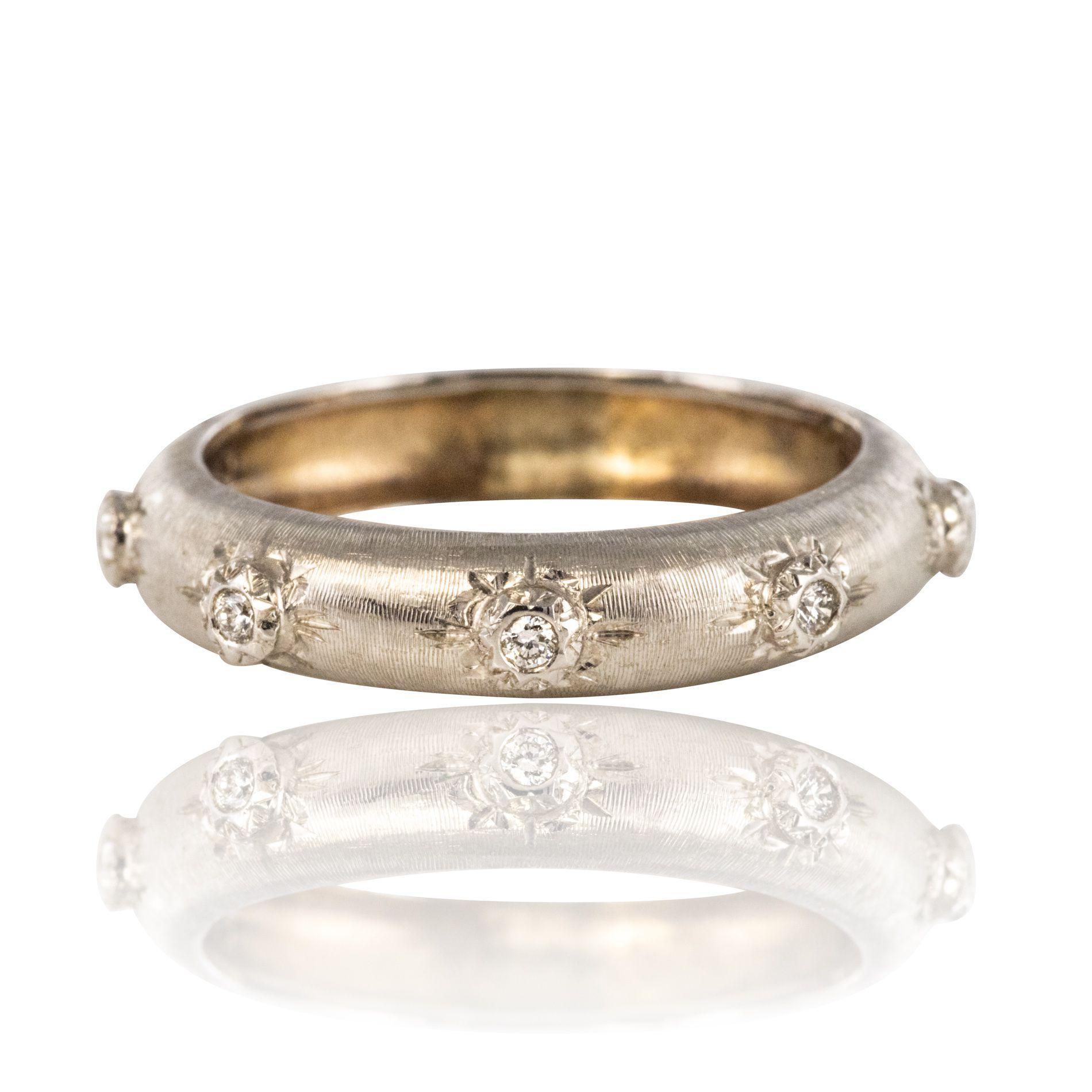 Customisable Natkina Star Sapphire Diamond 18 Karat Modern Band Ring ...