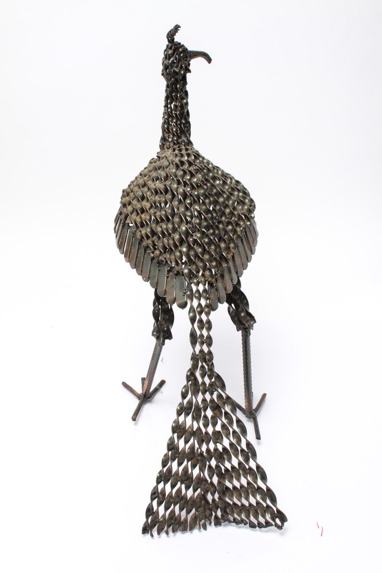 Modern Brutalist Twisted Metal Peacock Bird Sculpture at 1stDibs ...