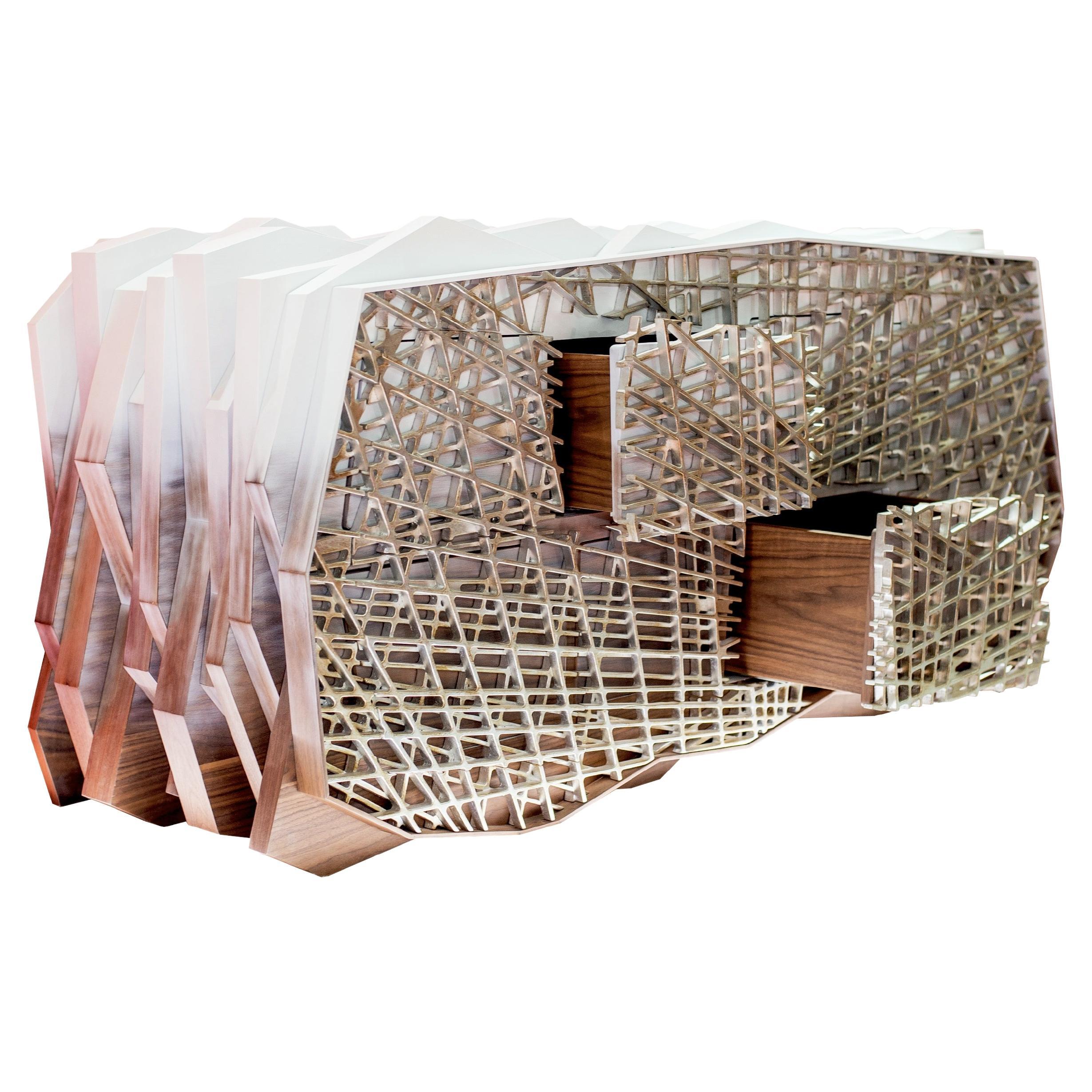 Modern Sevilha Sideboard Made with Walnut, Handmade by Stylish Club For ...