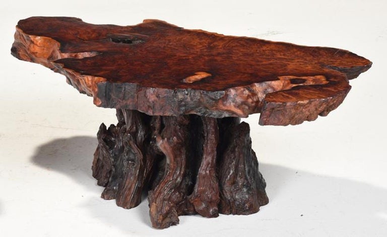 Modern Burl Live Edge Coffee Table, Smaller For Sale at 1stDibs | small ...