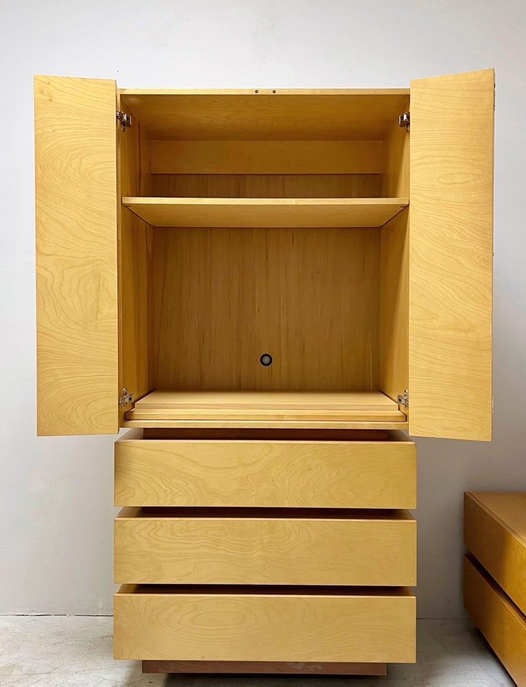 Modern Cabinet Highboy Bar with Stacked Drawers Donald Judd Style at ...